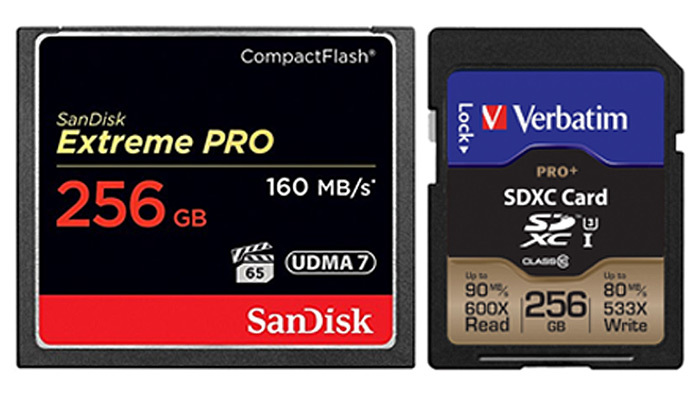 Compact Flash Cards and Digital Media, SD and CFast Cards